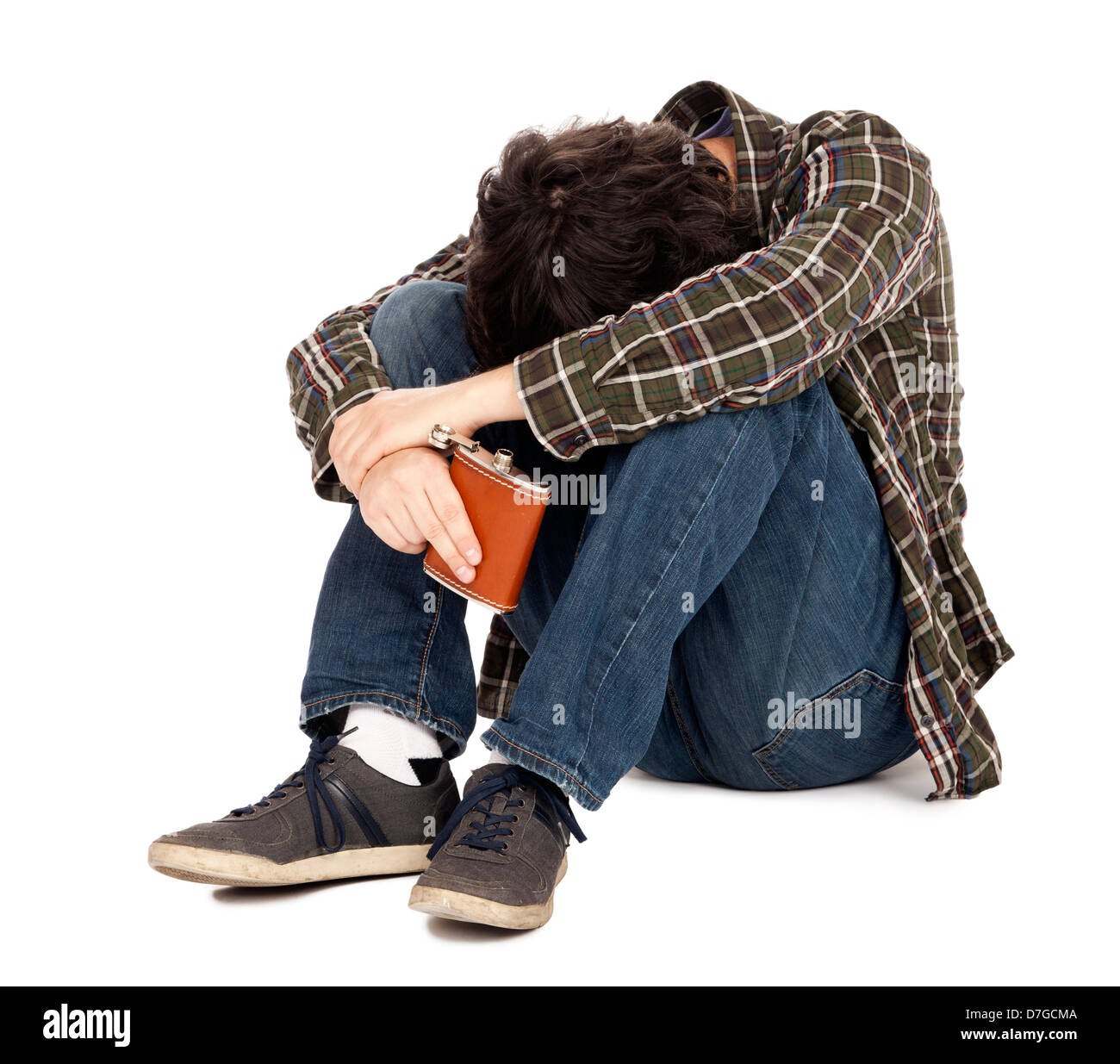 Head between knees hi-res stock photography and images - Alamy