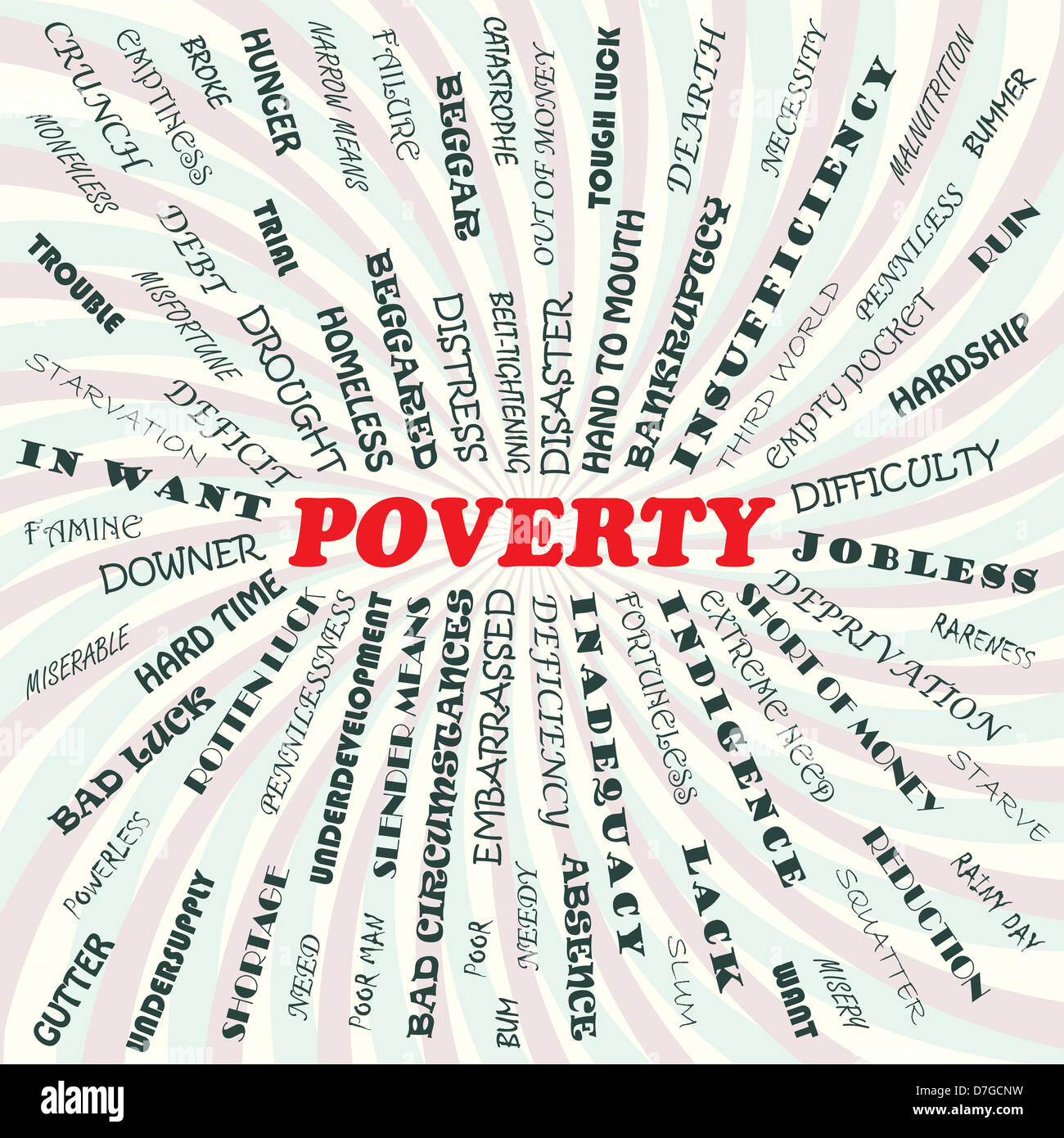 illustration of poverty concept Stock Photo - Alamy