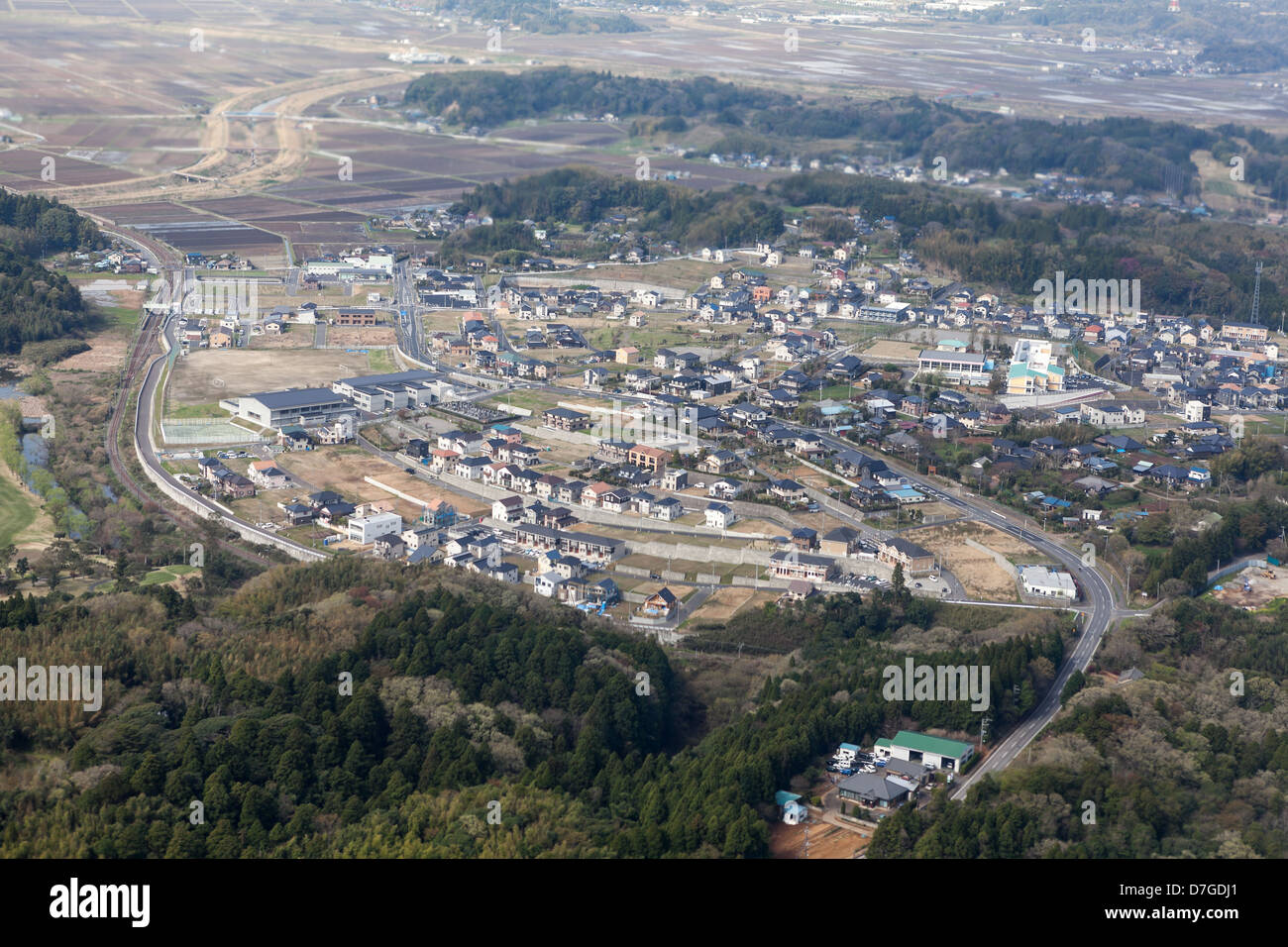 Japanese small village, Japan Aerial view Stock Photo - Alamy