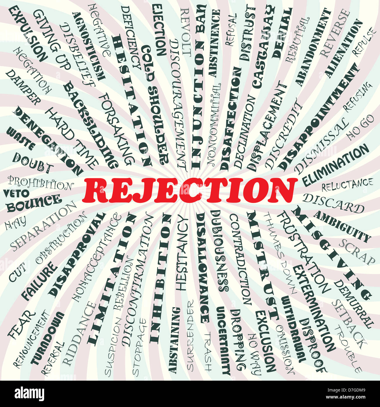 illustration of rejection concept Stock Photo - Alamy
