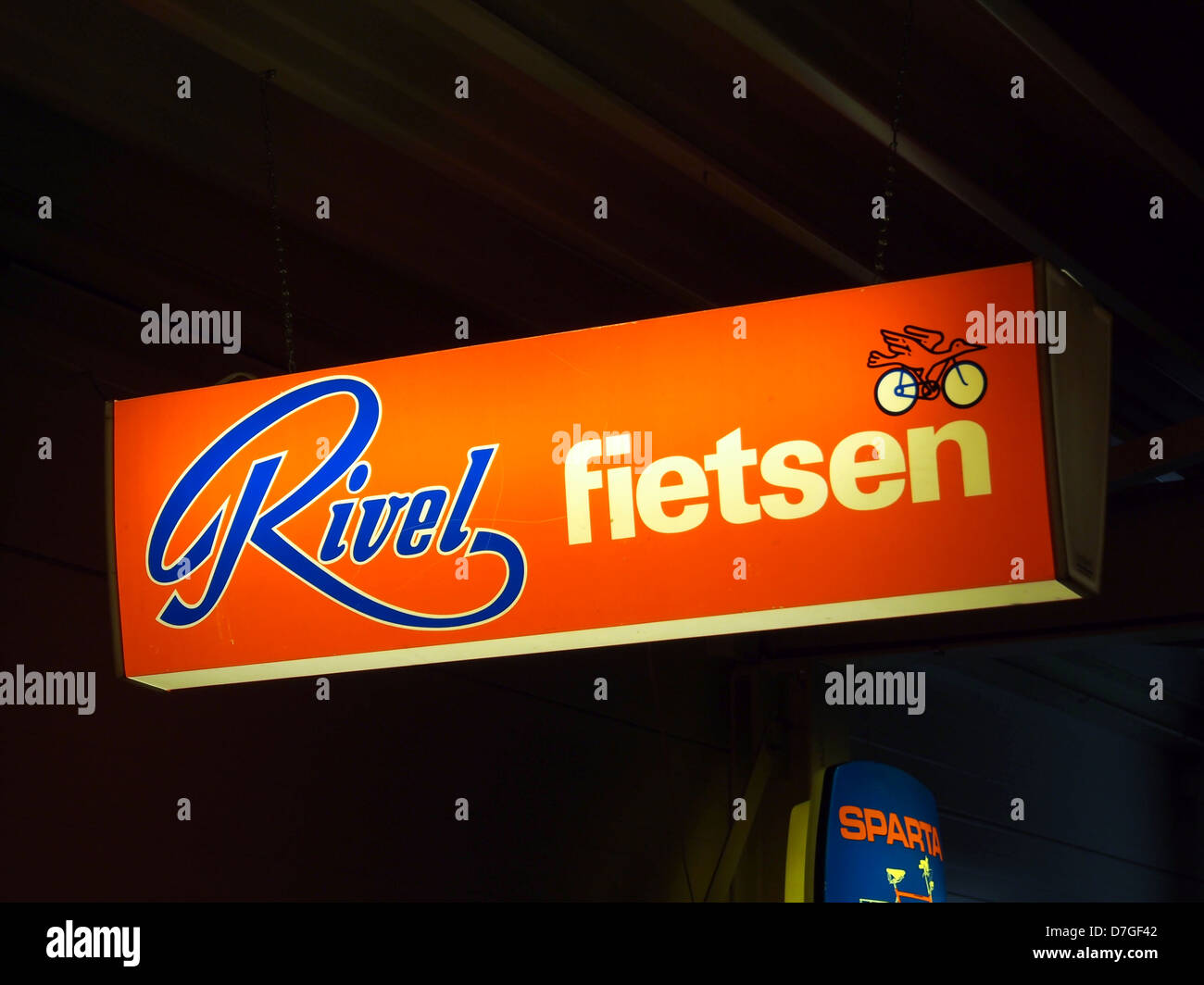 Rivel fietsen presents a vintage advertising sign for bicycles ...