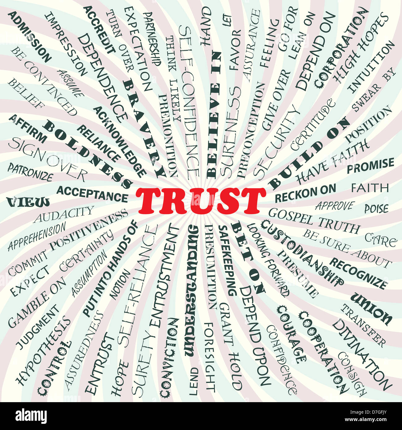 illustration of trust concept Stock Photo - Alamy