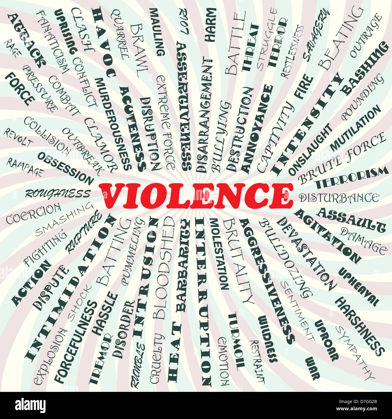 illustration of violence concept Stock Photo - Alamy