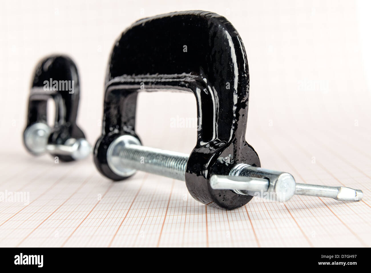 Hand vise c-clamps Stock Photo - Alamy