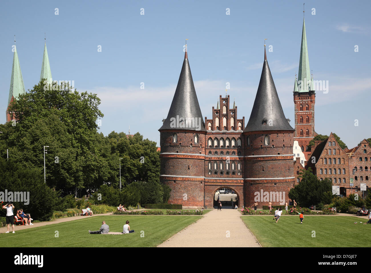 Lübeck Schleswig Holstein The Holsten Gate Stock Photo - Alamy
