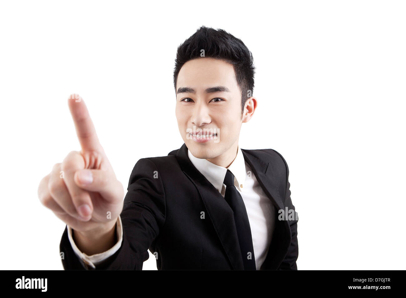 Business man with his fingers Stock Photo - Alamy