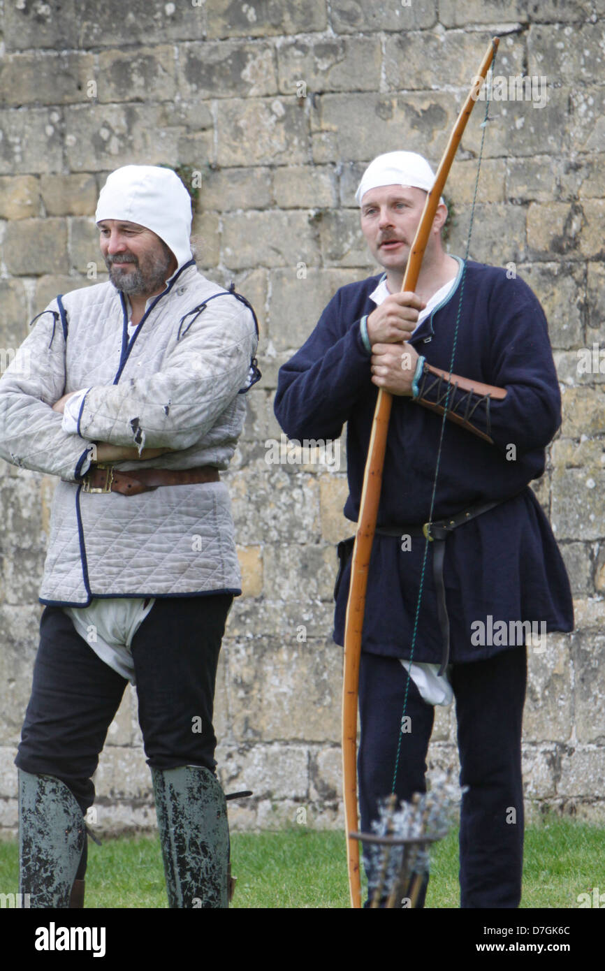 Performers at a medieval pageant wearing medieval costume Stock Photo ...