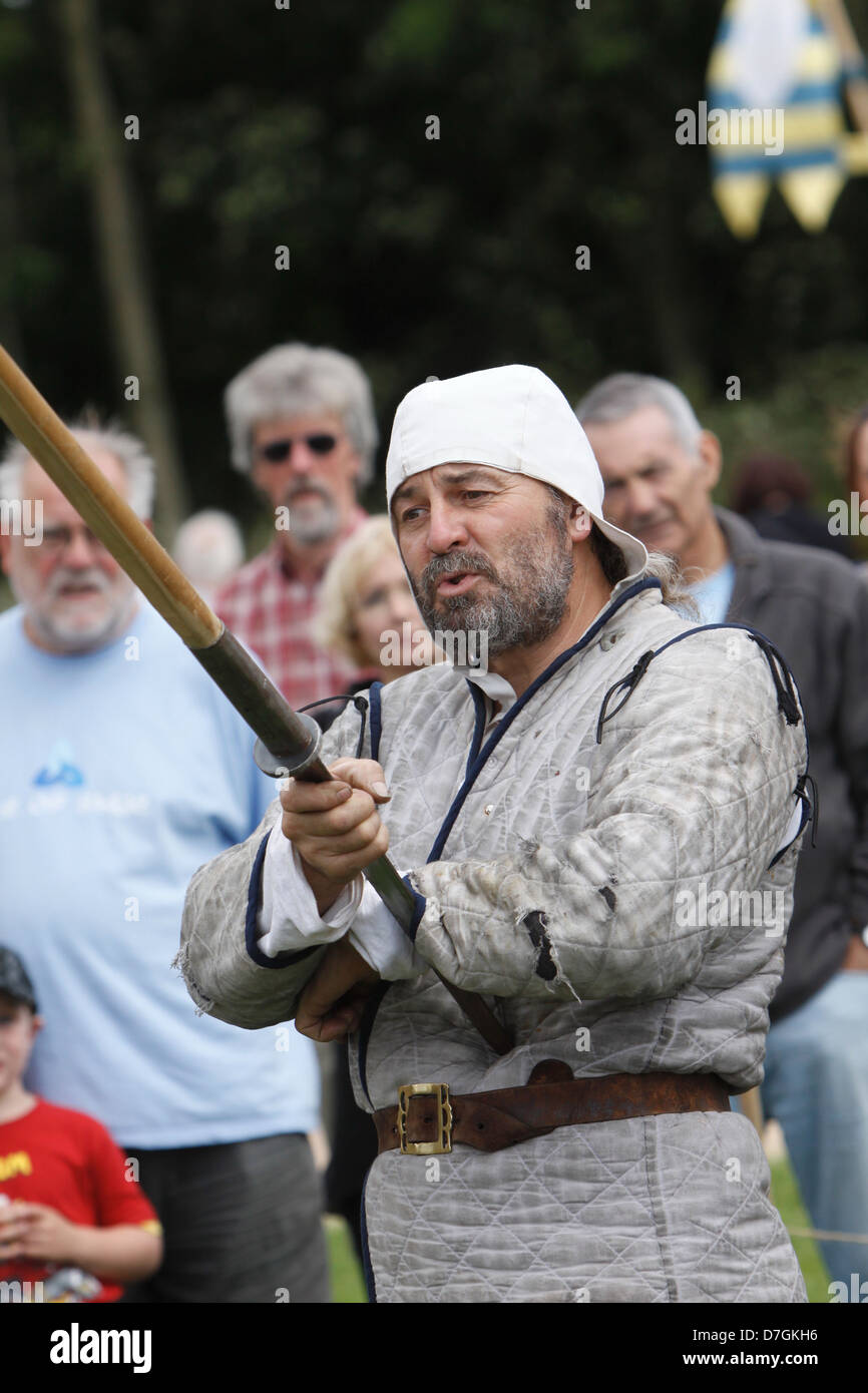 Performers at a medieval pageant wearing medieval costume Stock Photo ...