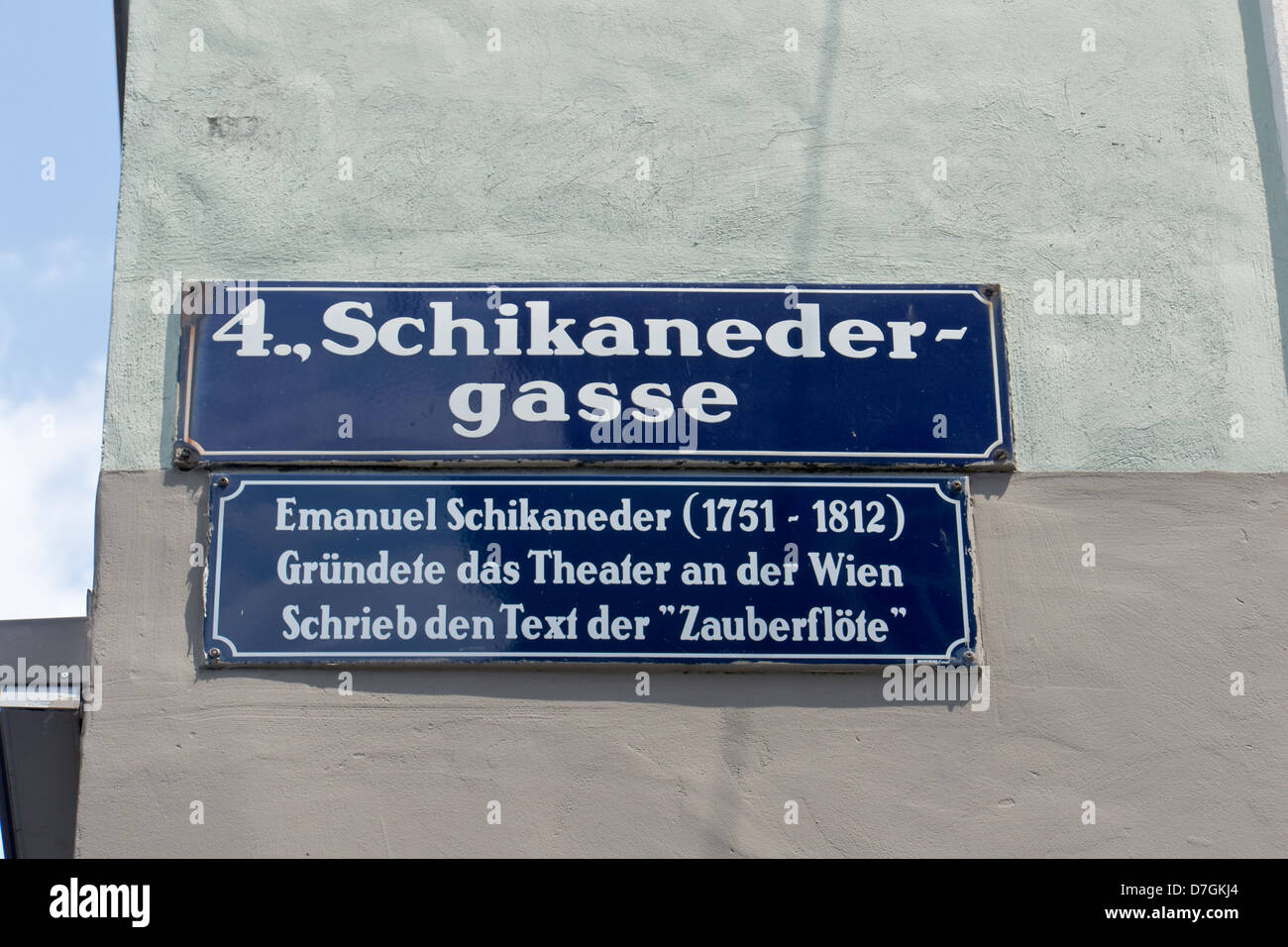 Vienna street sign with explanation Stock Photo - Alamy