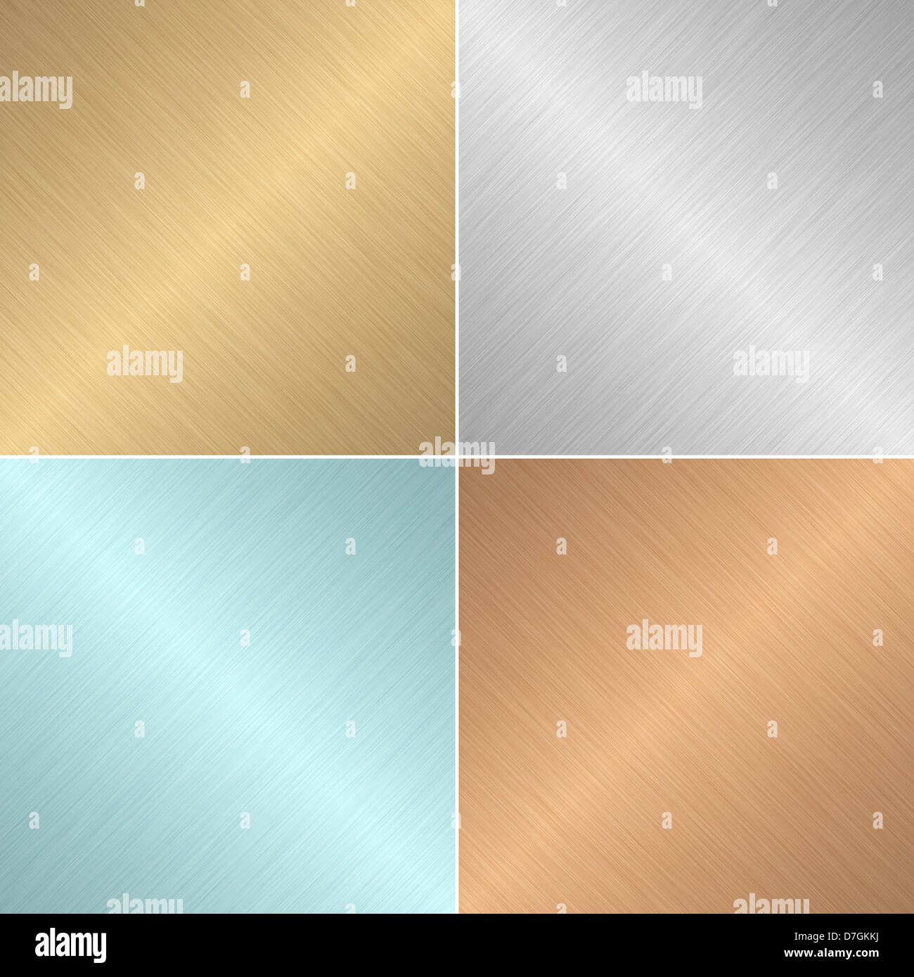 Set of four square metal textures. Illustration Stock Photo - Alamy
