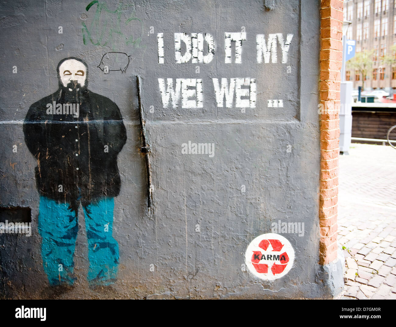 Graffiti street artist karma in hi-res stock photography and images - Alamy