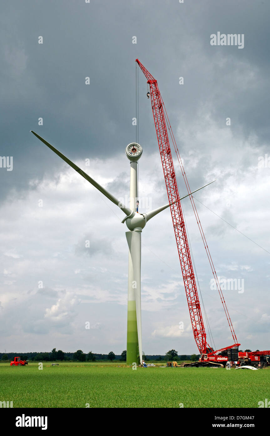 construction of a windmill, Germany, energy Stock Photo - Alamy