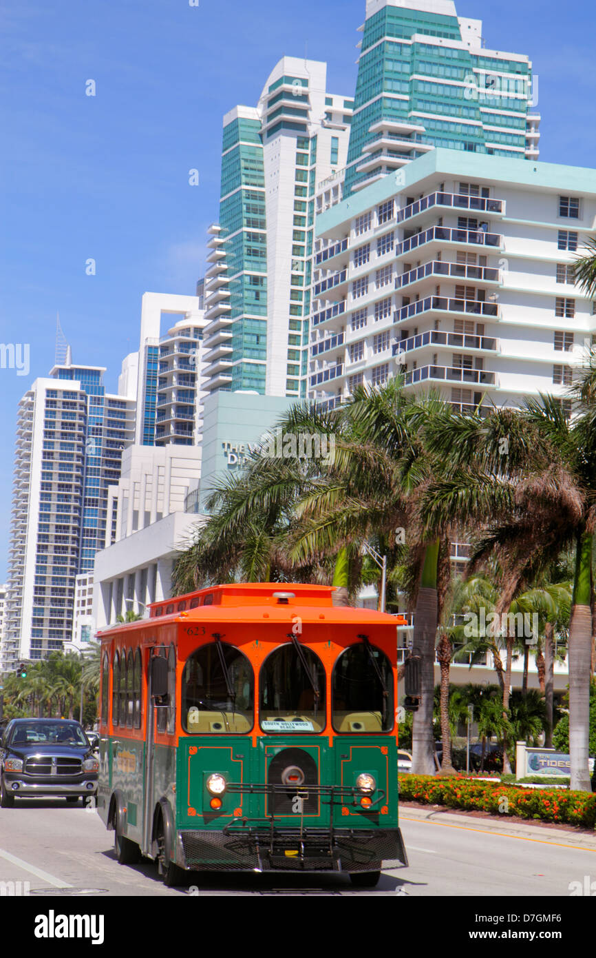 Hollywood Florida,South,Ocean Drive,A1A,trolley,Trump Hollywood,The ...