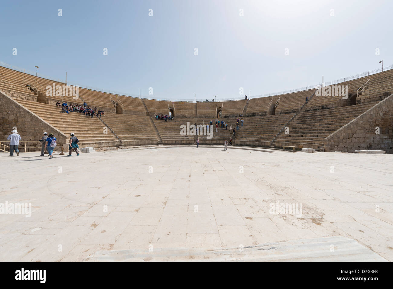 The Roman Theater at Caesarea on the Mediterranean coast of Israel ...