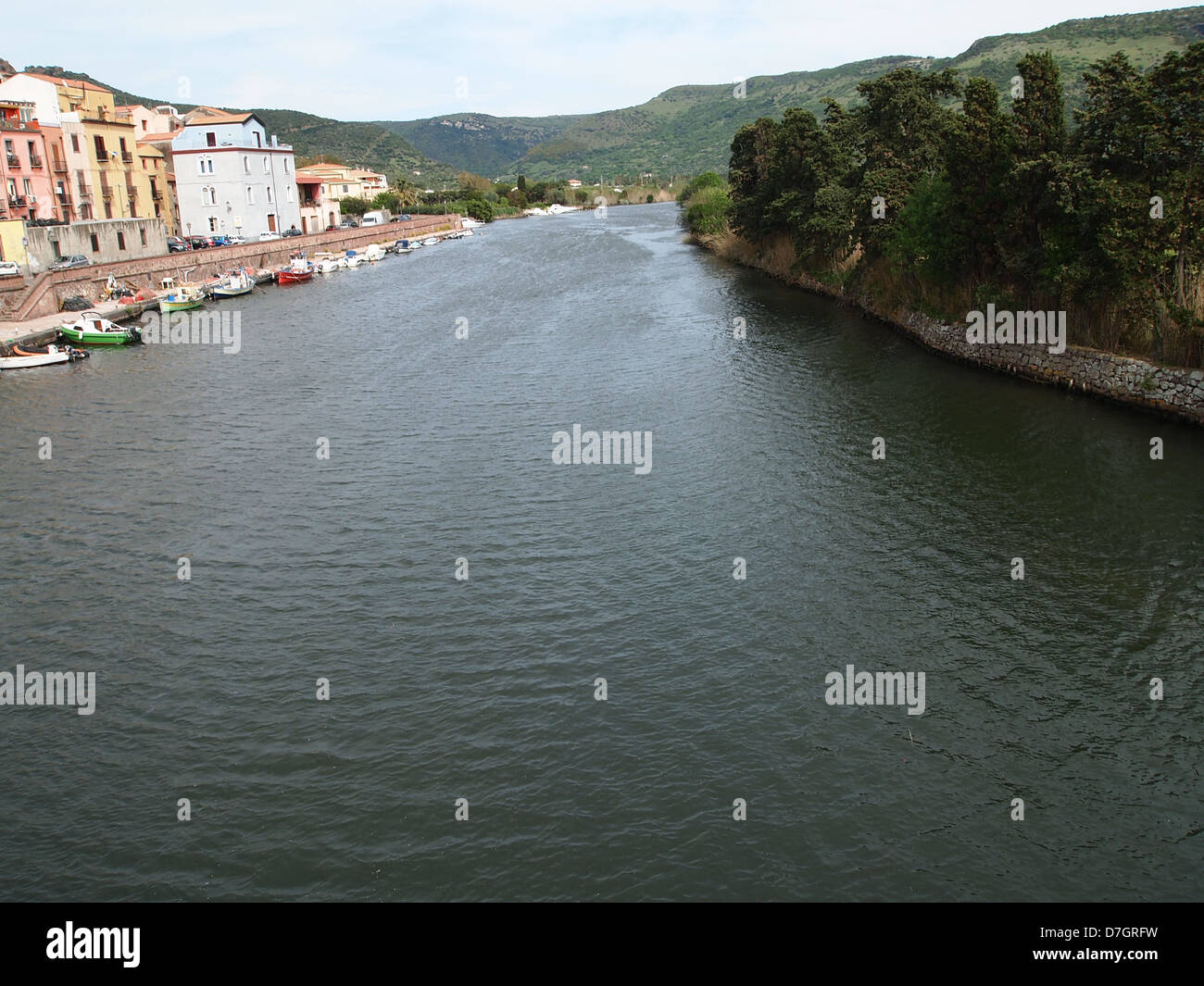 A Temo river in Bosa on Sardinia Stock Photo - Alamy