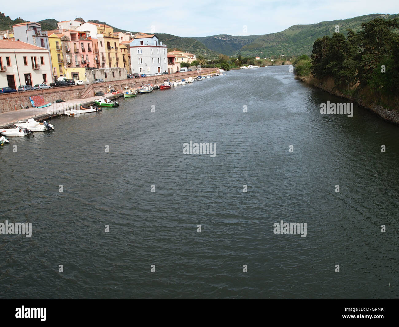 The Temo river in Bosa on Sardinia island Stock Photo - Alamy