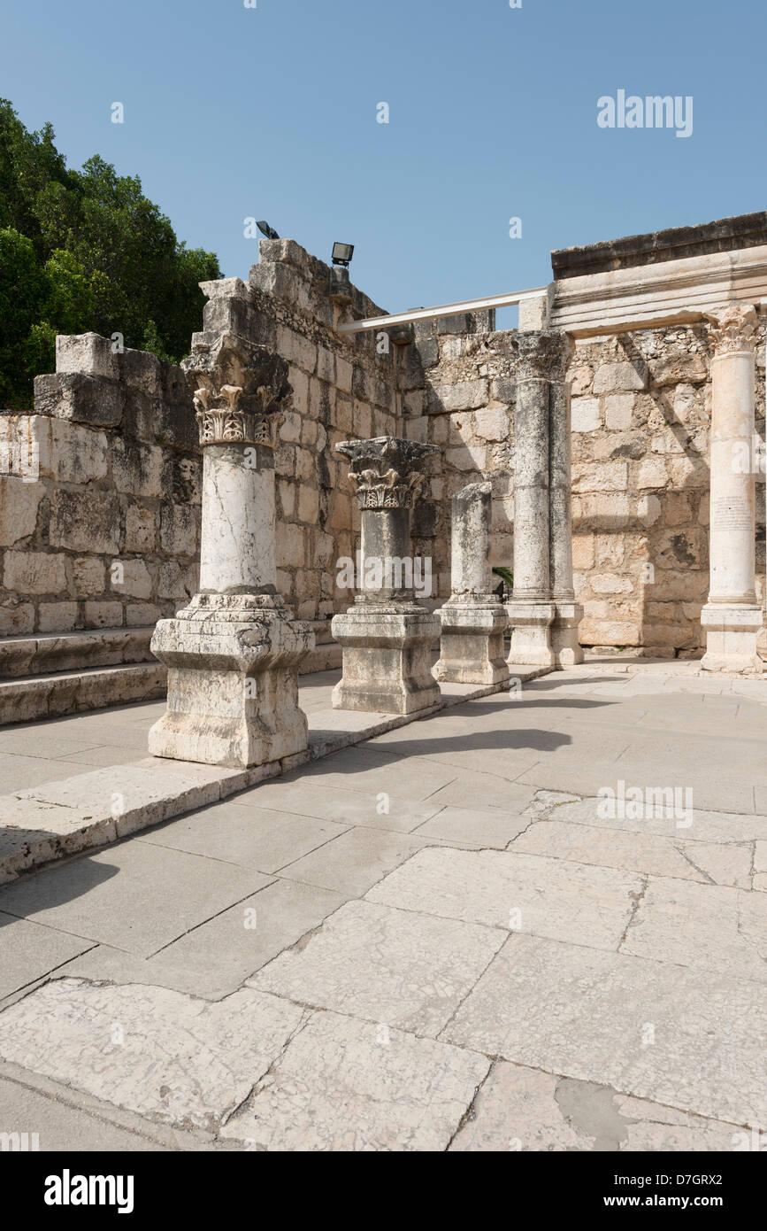 The Synagogue in Capernaum viewed from the entrance Stock Photo - Alamy