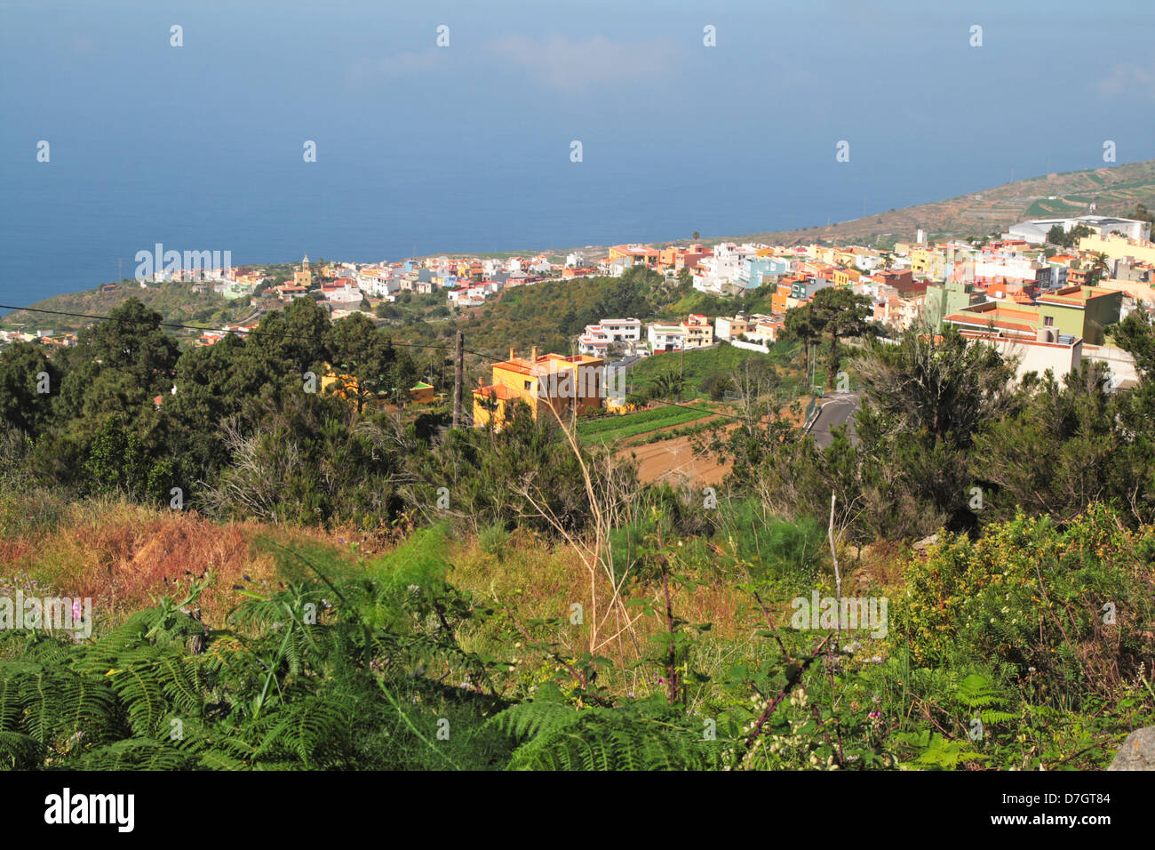 panoramic view of La Guancha municipality in Tenerife island Stock ...