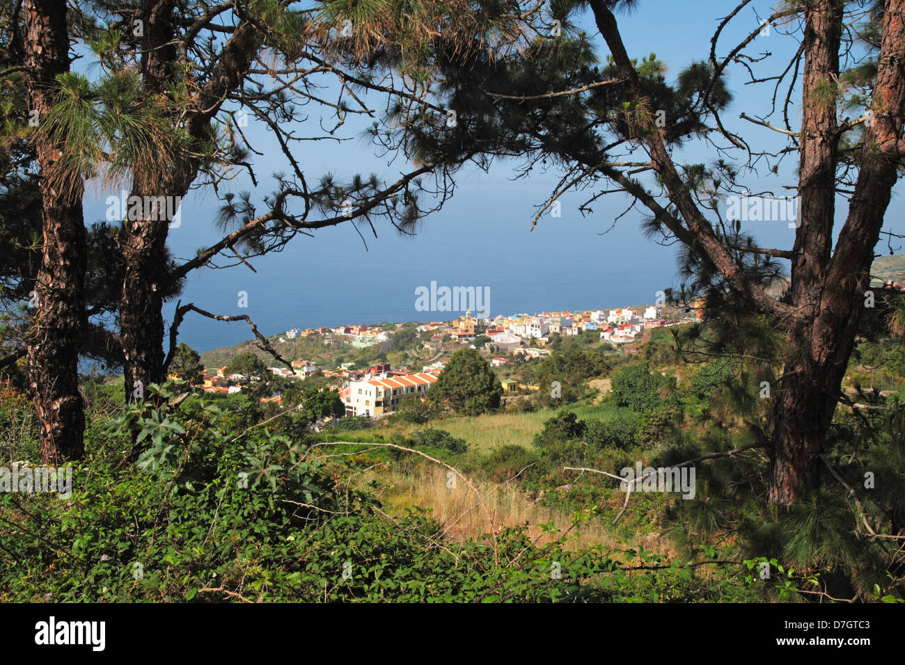 panoramic view of La Guancha municipality in Tenerife island Stock ...