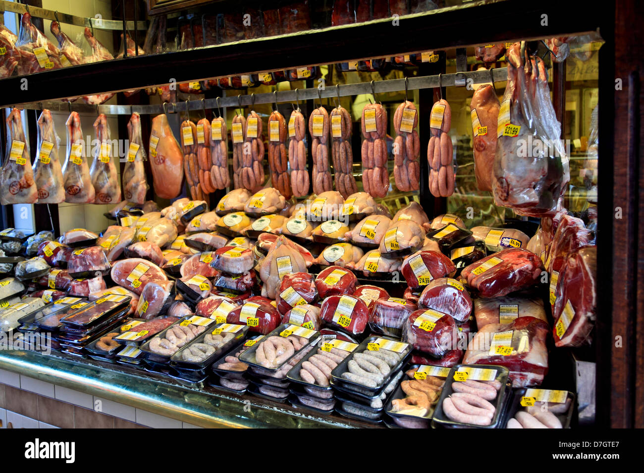 Butchers shop window uk hi-res stock photography and images - Alamy