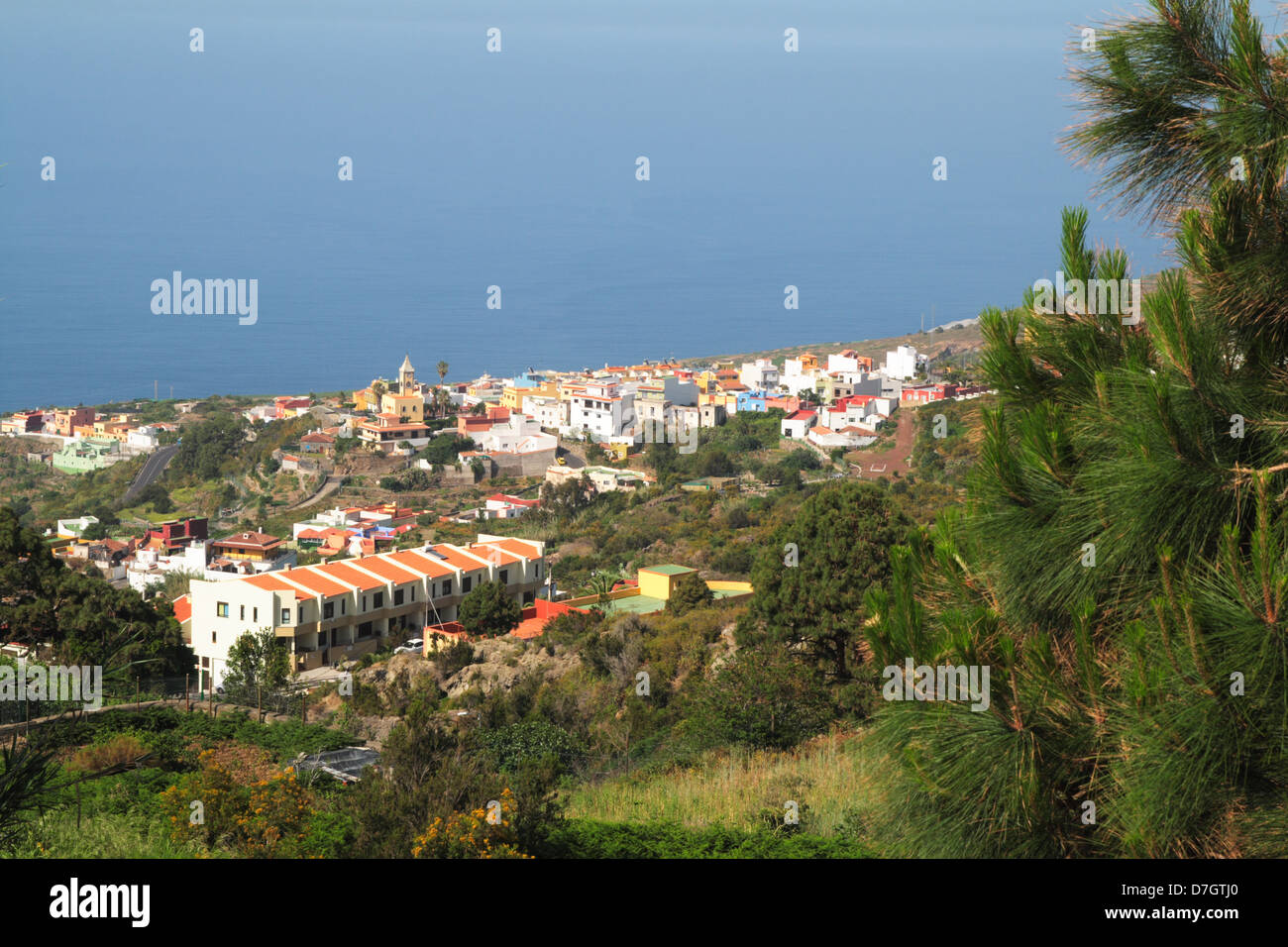 panoramic view of La Guancha municipality in Tenerife island Stock ...