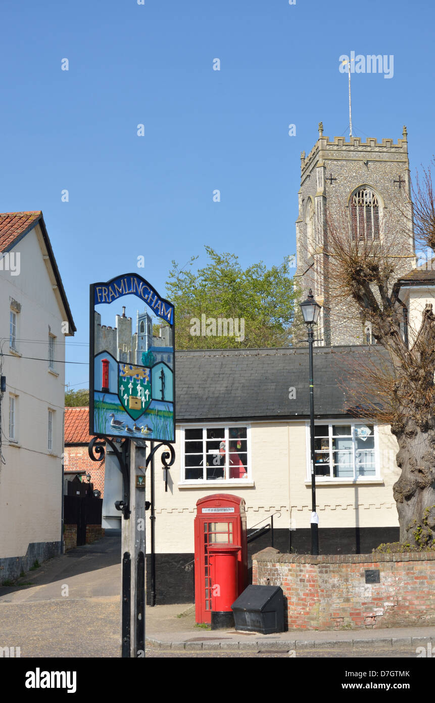 Framlingham Market square Stock Photo - Alamy