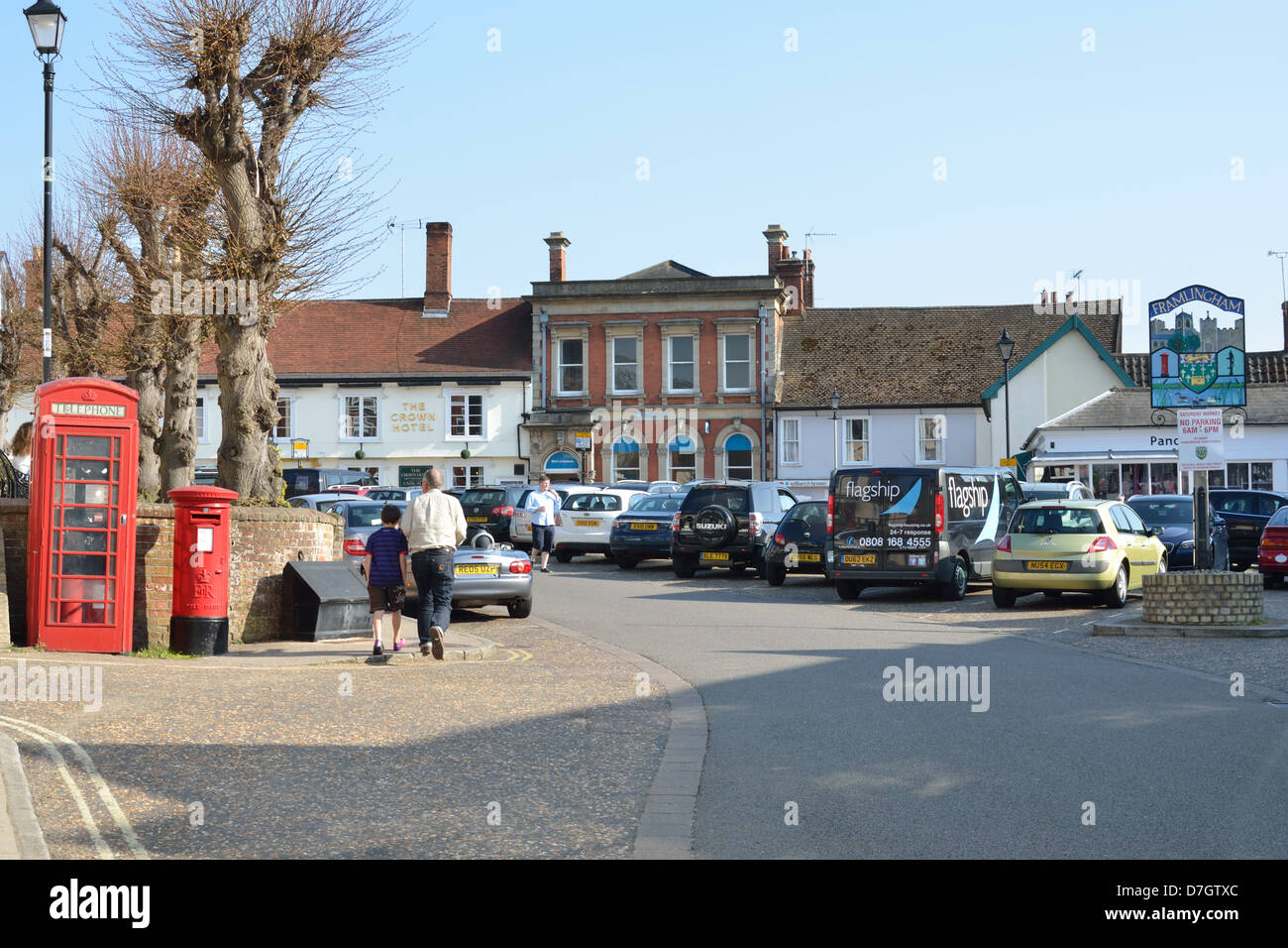 Framlingham Market square Stock Photo - Alamy