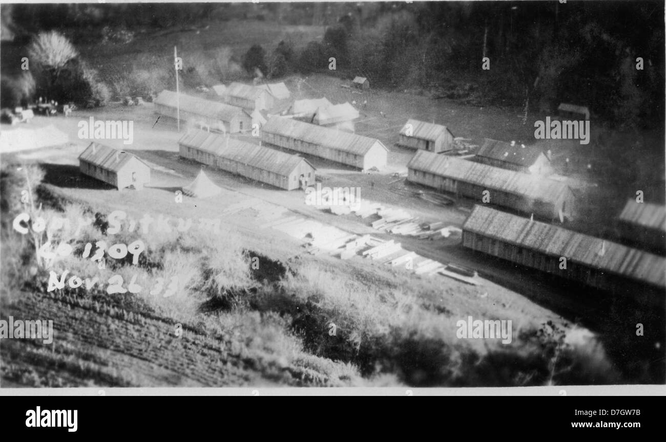 This aerial photograph of Camp Sitkum, a Civilian Conservation Corps ...