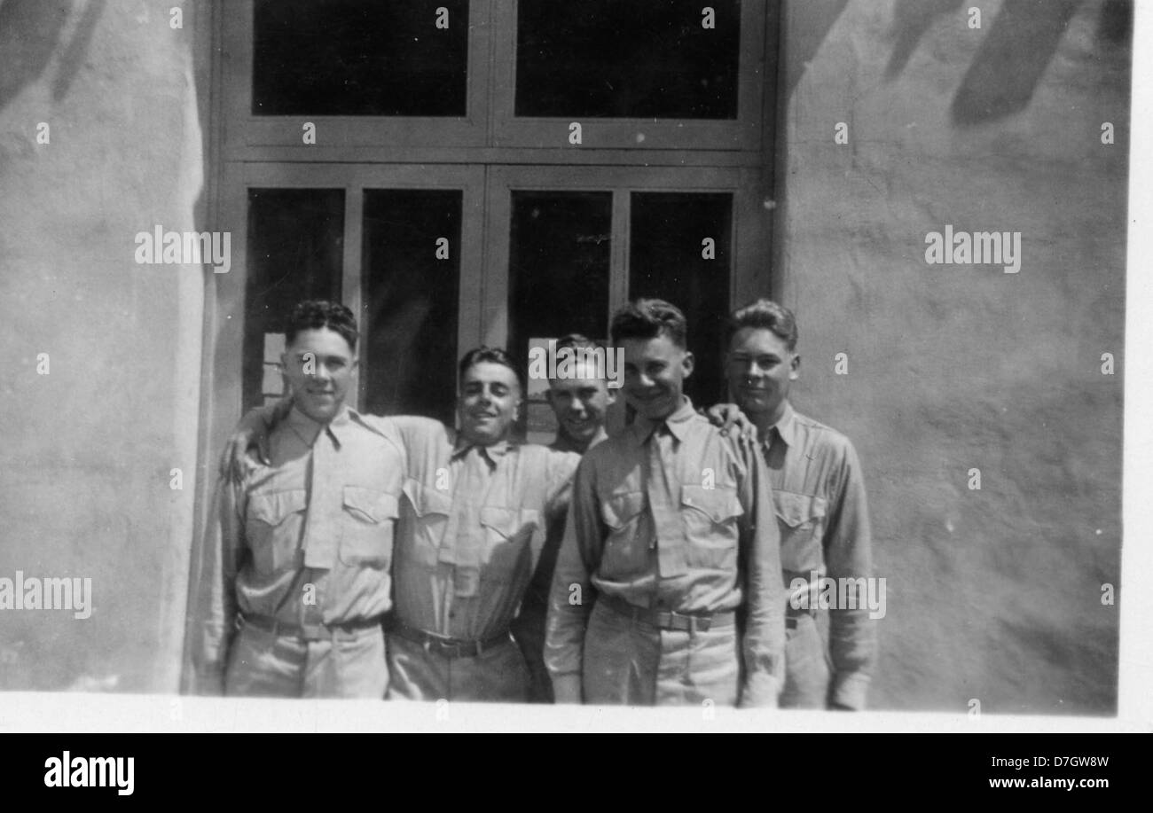 This photograph shows five enrollees of the Civilian Conservation Corps ...