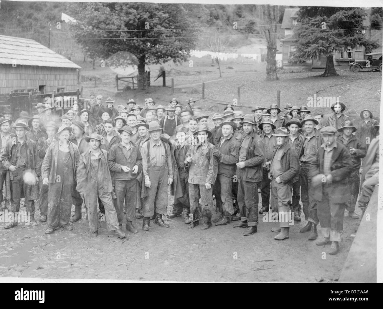 A group photo of older members of the Civilian Conservation Corps (CCC ...