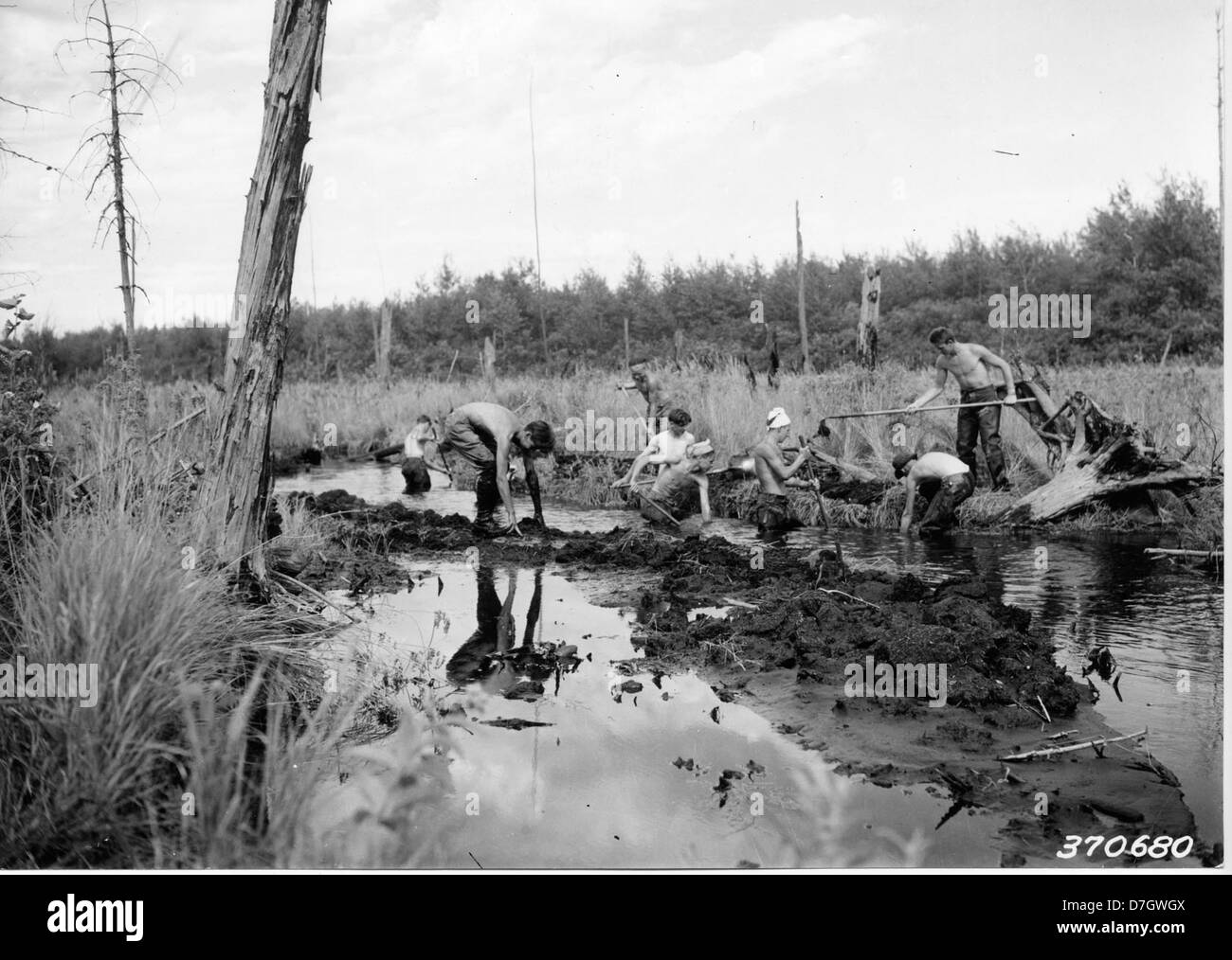 This image from the Civilian Conservation Corps (CCC) shows workers at ...