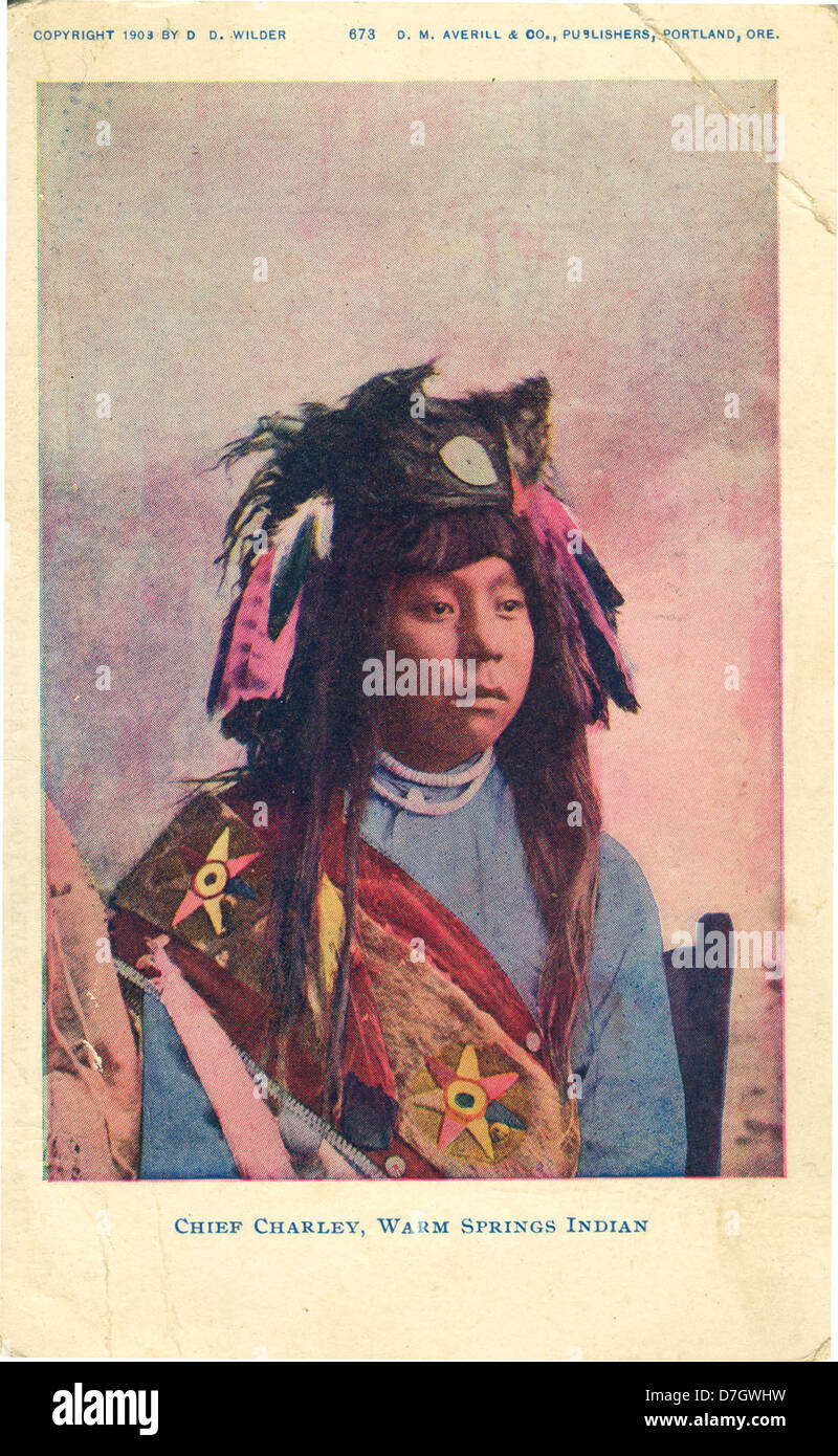 Chief Charley D. D. Wilder, a notable leader of the Warm Springs Tribe ...