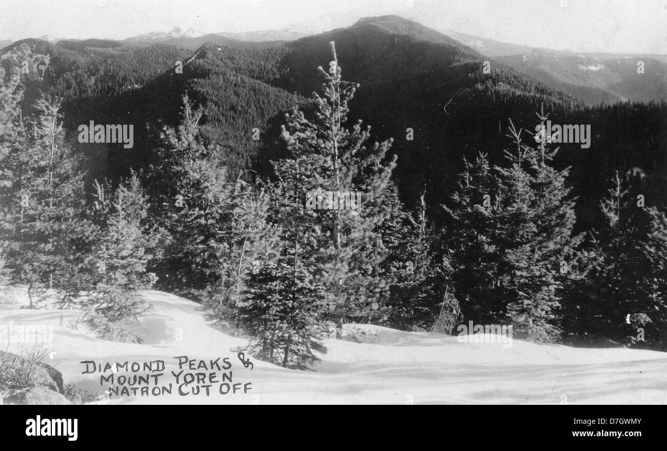 Diamond Peak and Mount Yoran, located in the Cascade Range, are ...