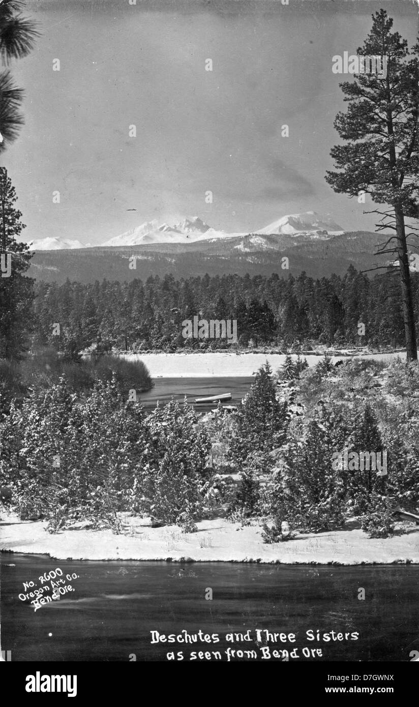 Three sisters river Black and White Stock Photos & Images - Alamy