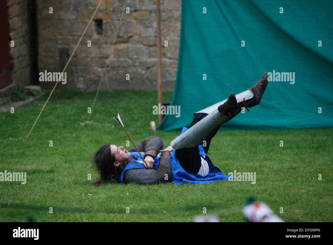 Performers at a medieval pageant wearing medieval costume Stock Photo ...