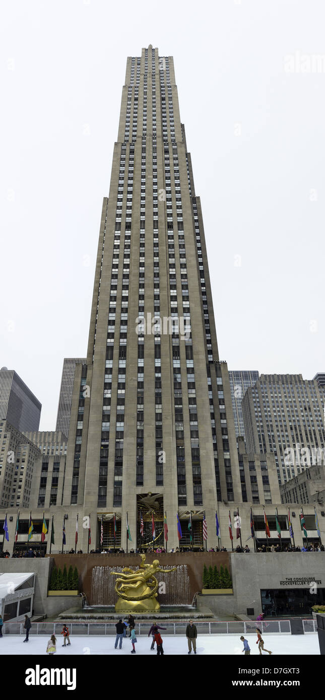 Rockefeller Tower NY Stock Photo - Alamy