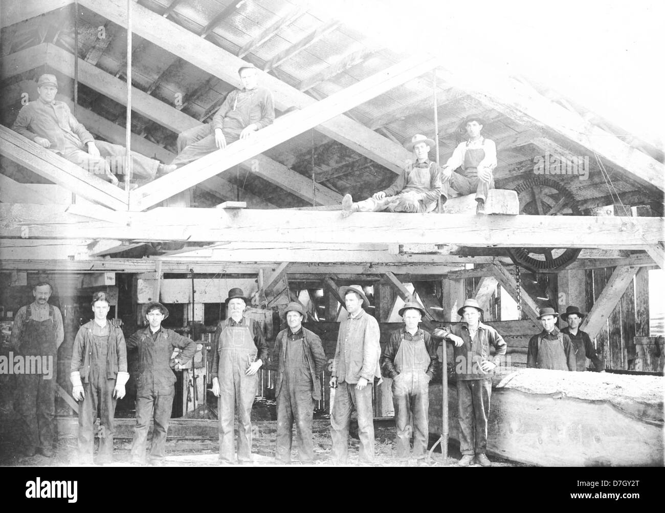 Sawmill workers hi-res stock photography and images - Alamy