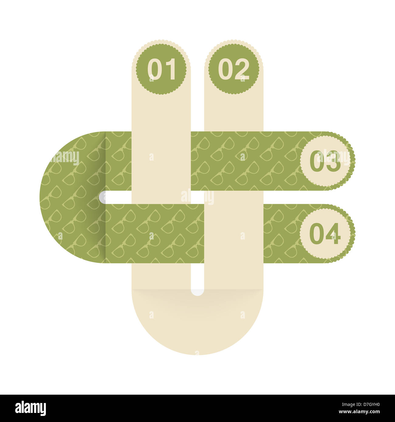 special hipster ribbons for your website Stock Photo - Alamy