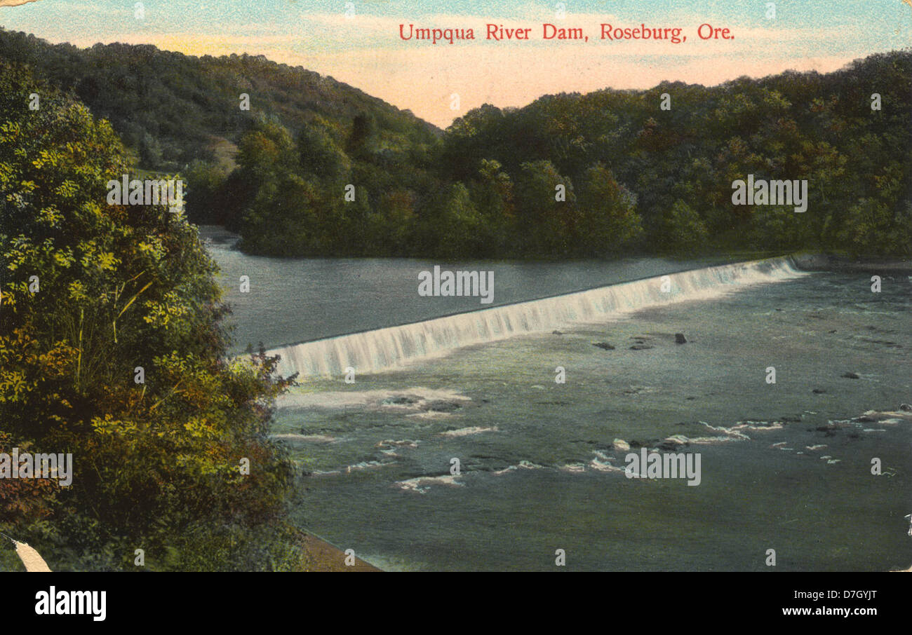 The Umpqua River Dam, located near Roseburg, Oregon, is captured in ...