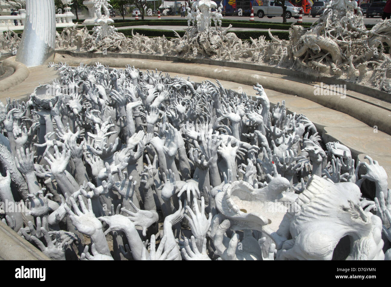 Hands Statue from Hell in Wat Rong Khun at Chiang Rai Province ...