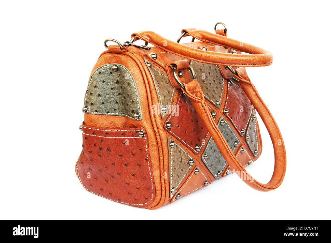 Stylish bag isolated on white background Stock Photo - Alamy