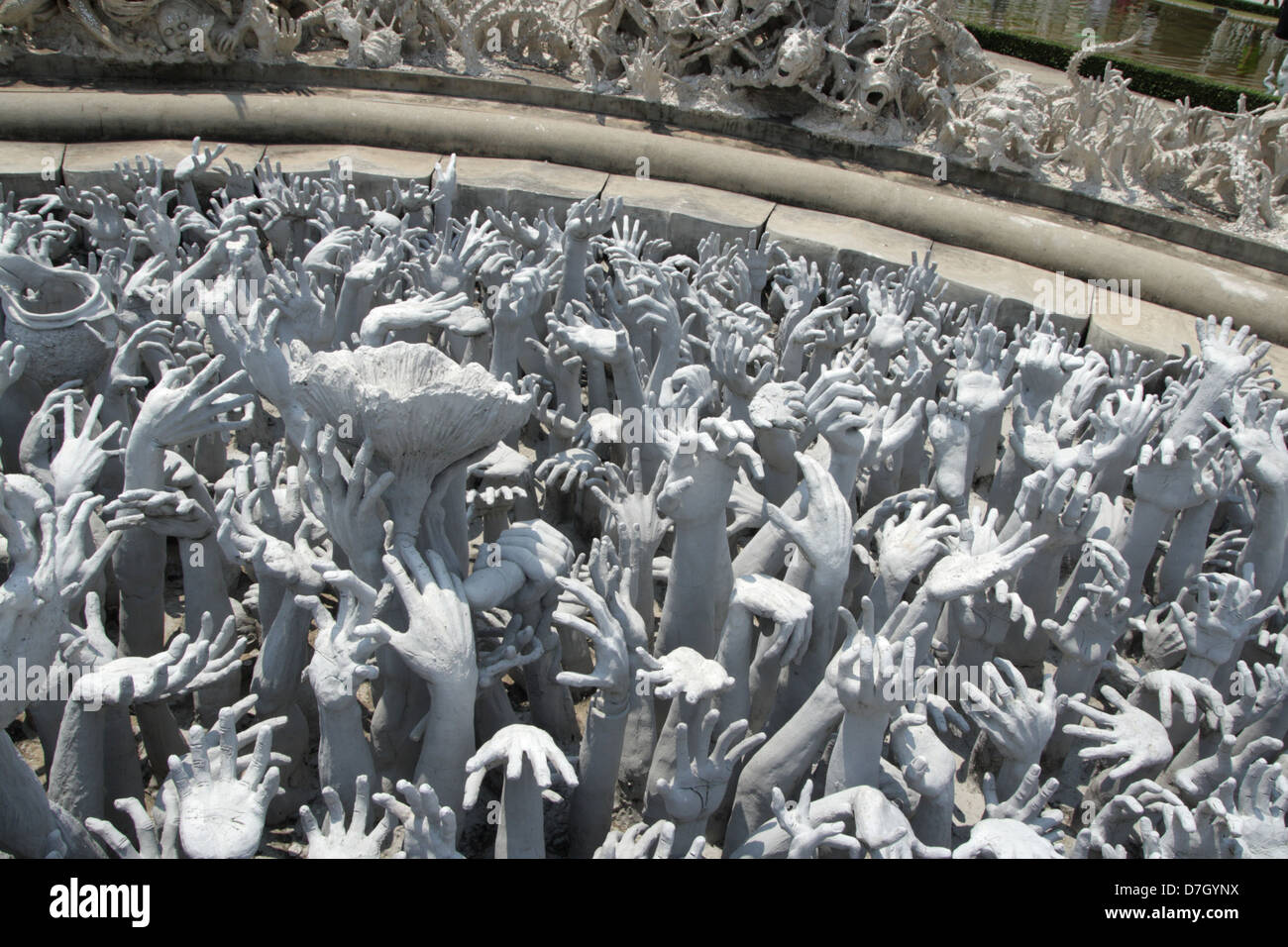 Hands Statue from Hell in Wat Rong Khun at Chiang Rai Province ...