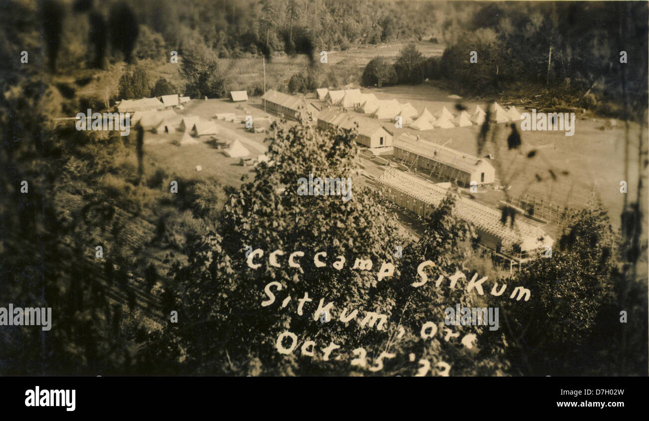 This historic photograph shows the Civilian Conservation Corps (CCC ...