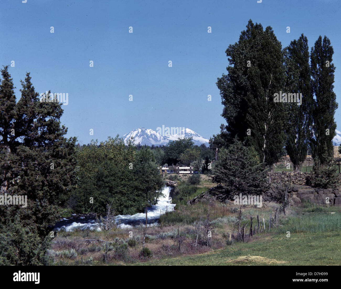 Middle and North Sister from The Dalles-California Highway, near ...