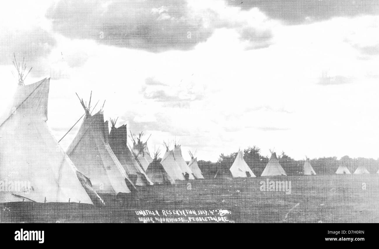 A photograph of the Umatilla Reservation in Oregon, from the Gerald W ...