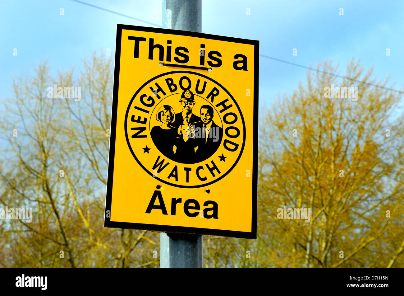 'Neighbourhood Watch' area sign on lamp post Stock Photo - Alamy
