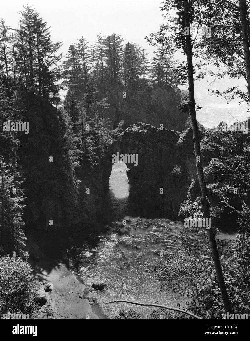 This photograph captures the natural bridge formation on the Oregon ...