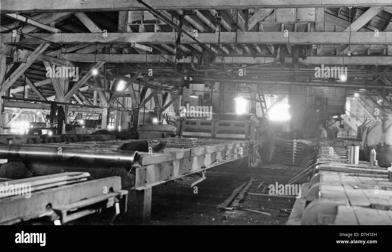 This photograph captures the interior view of the Brooks Scanlon Lumber ...