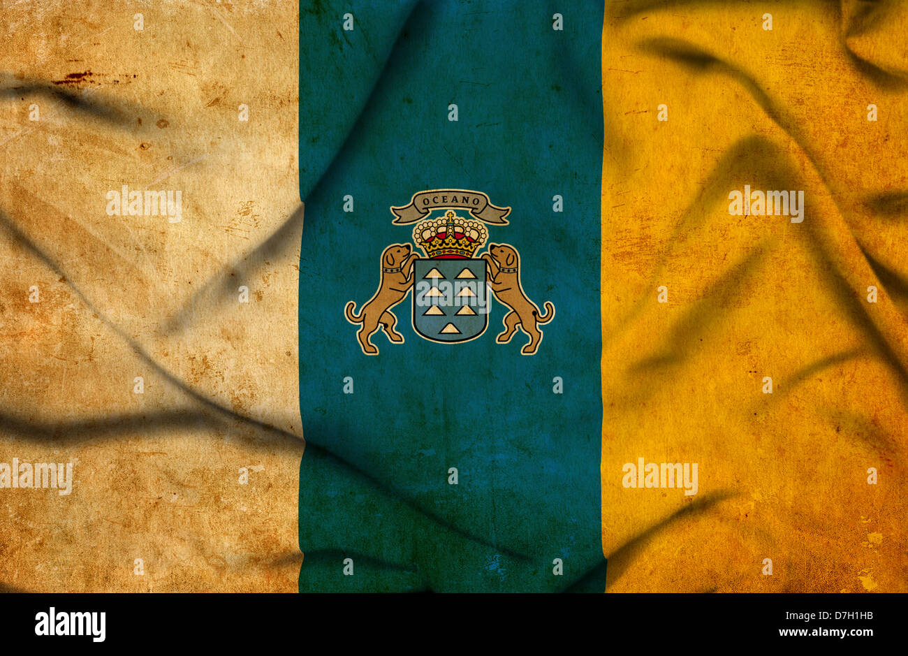 Canary islands waving flag Stock Photo - Alamy Canary islands waving flag Stock Photo - Alamy