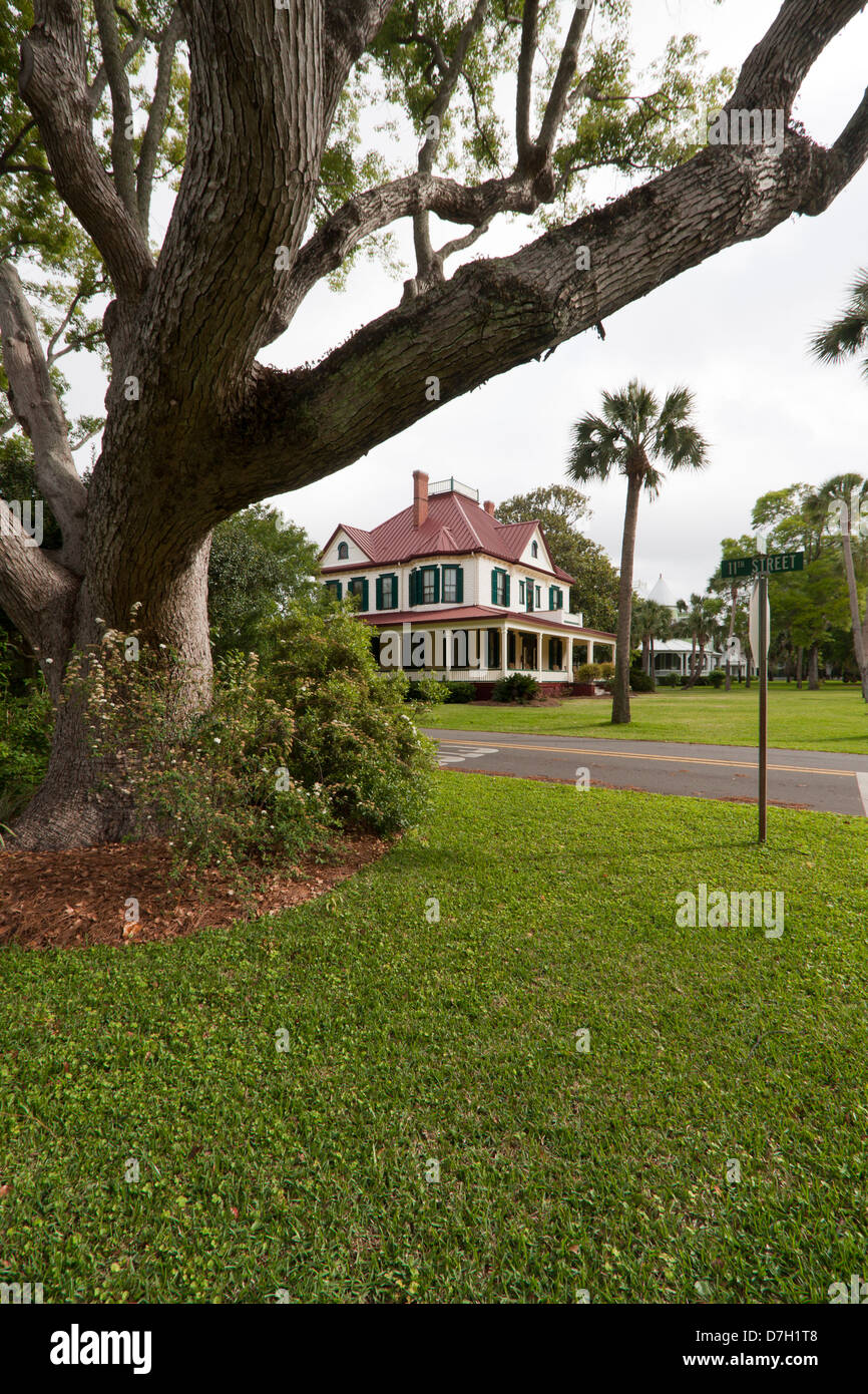A historic home in the coastal city of Apalachicola, Fl, USA Stock ...